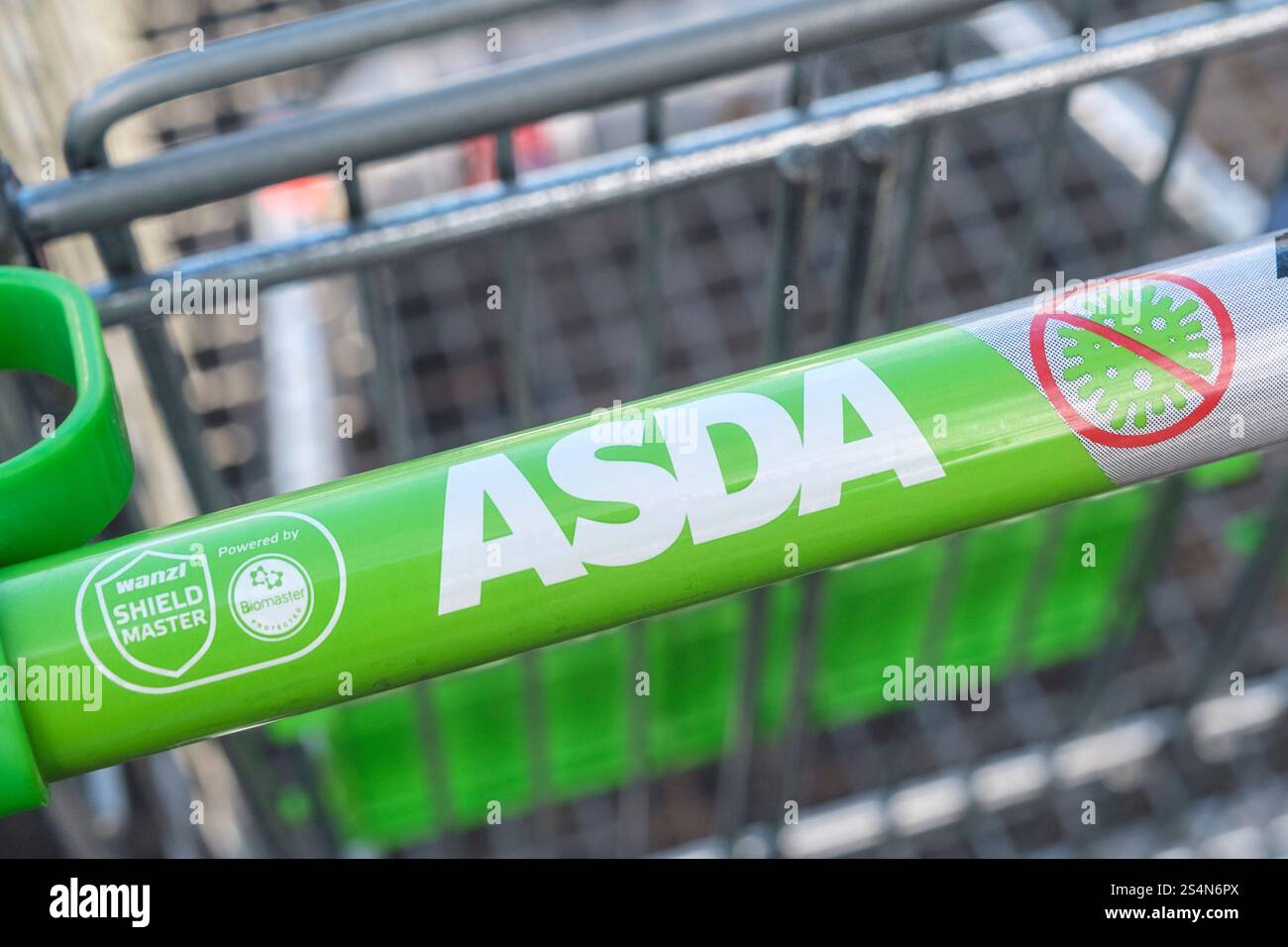 An ASDA branded shopping trolley Stock Photo - Alamy
