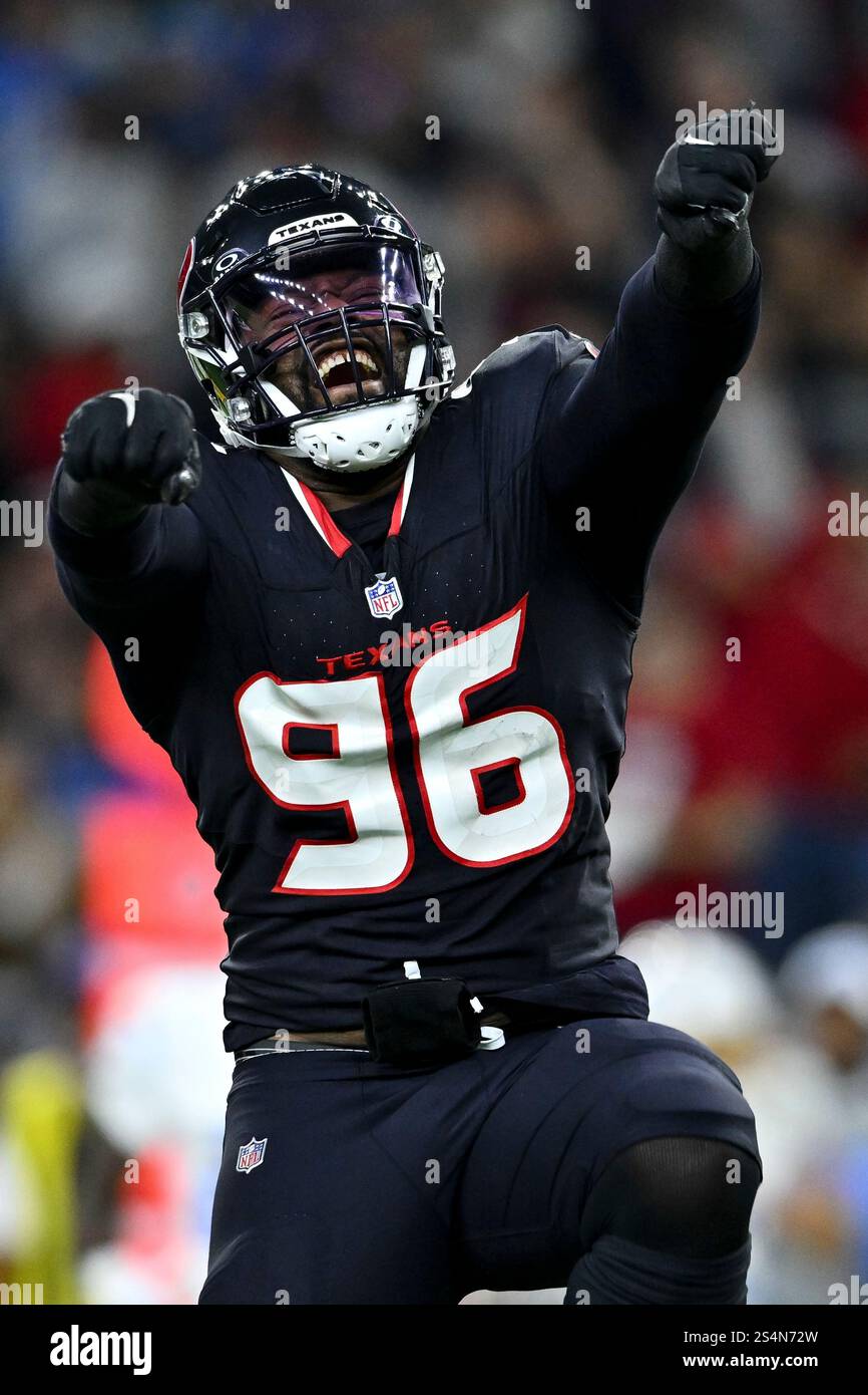 Houston Texans defensive end Denico Autry (96) reacts in the second ...