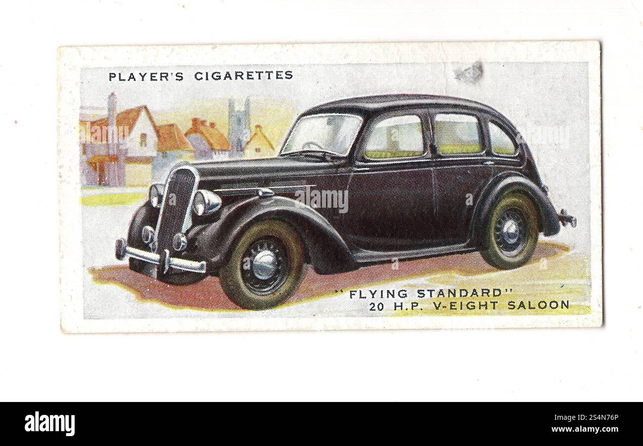 An antique Motor Car cigarette card illustrating a Flying Standard ...