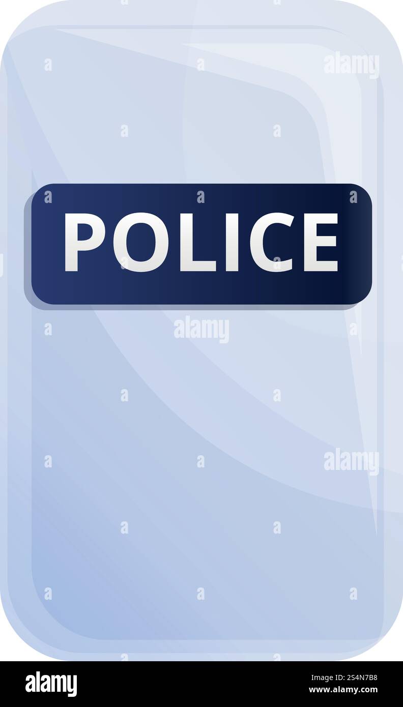 Police shield icon. Cartoon of police shield vector icon for web design ...