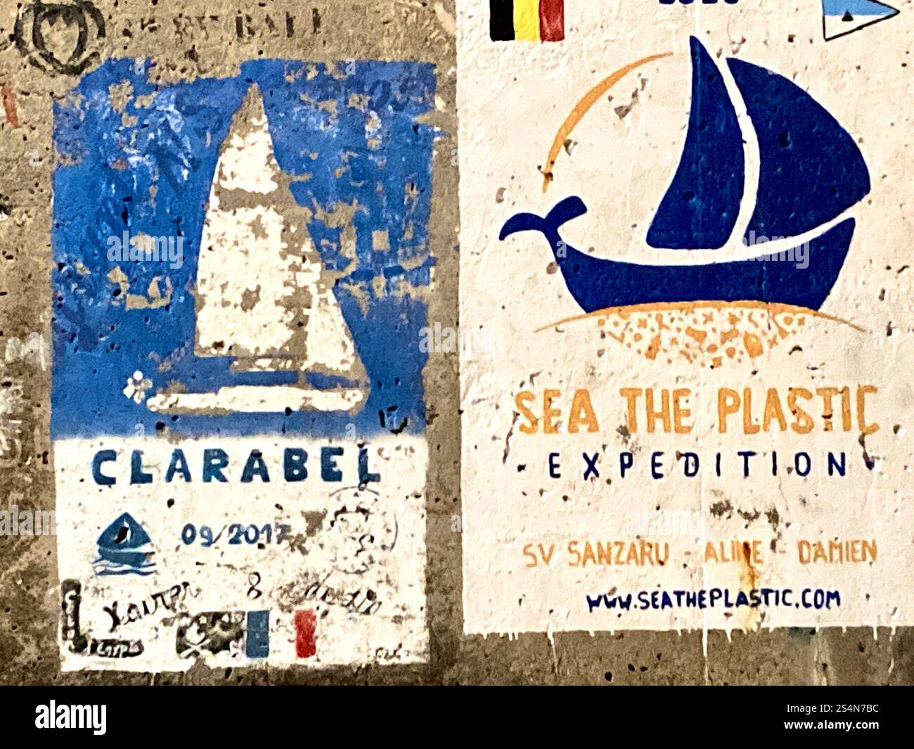 Traditional ‘Good Luck’ paintings on the walls of Madeira Harbour ...