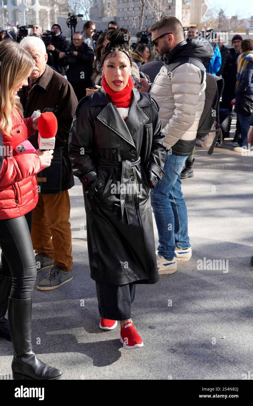 Lesly Ochoa on her arrival at the Plaza de Castilla courts, January 13 ...