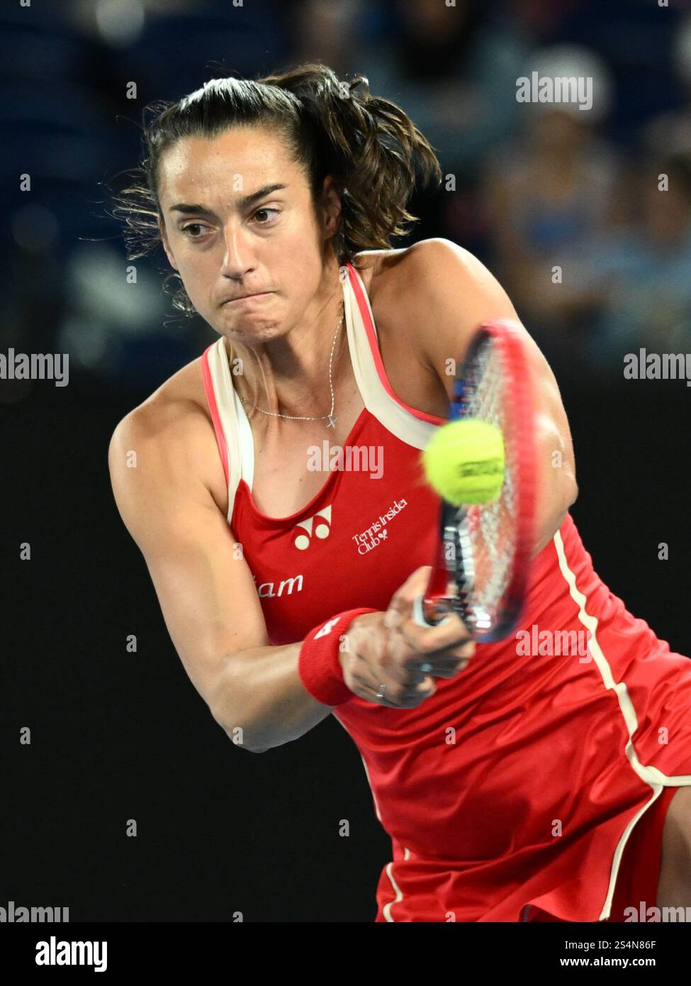 Caroline Garcia of France during her round 1 match against Naomi Osaka ... Caroline Garcia of France during her round 1 match against Naomi Osaka ...