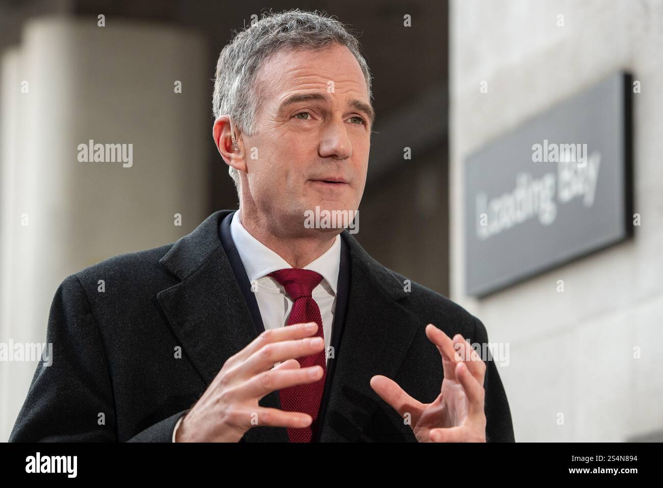 London, UK. 12 January 2025. Science Secretary Peter Kyle is seen ...