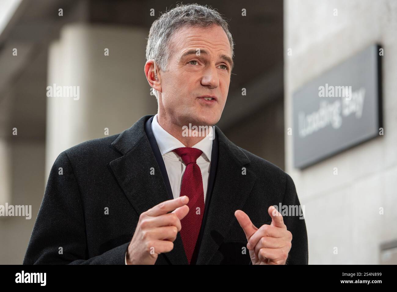 London, UK. 12 January 2025. Science Secretary Peter Kyle is seen ...