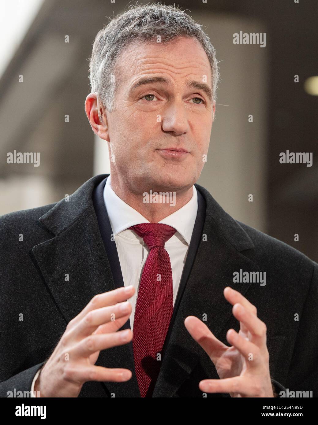 London, UK. 12 January 2025. Science Secretary Peter Kyle is seen ...