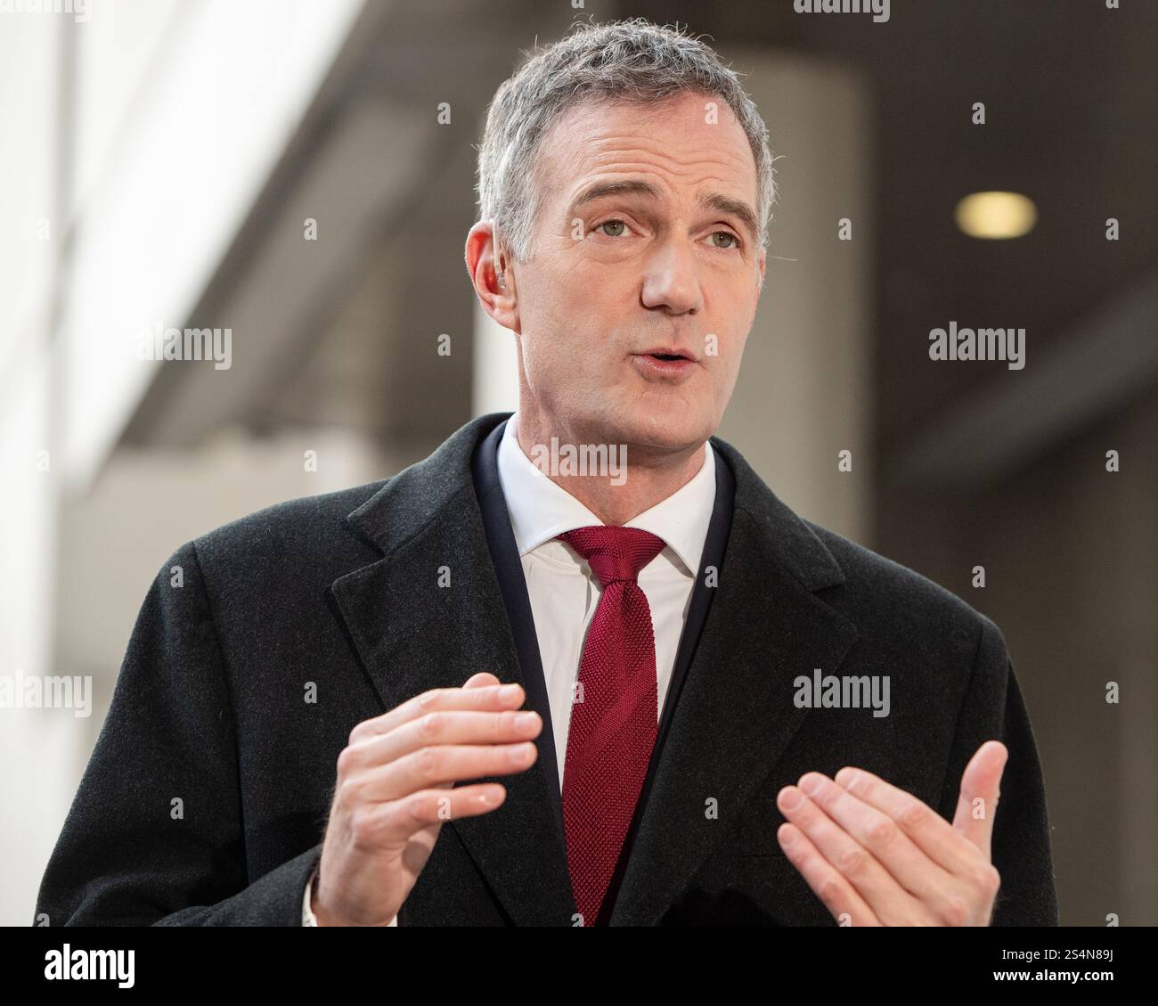 London, UK. 12 January 2025. Science Secretary Peter Kyle is seen ...