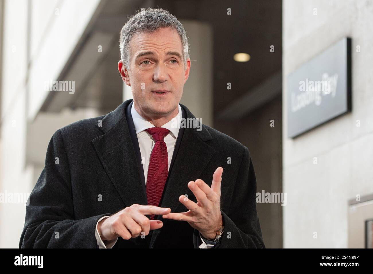 London, UK. 12 January 2025. Science Secretary Peter Kyle is seen ...