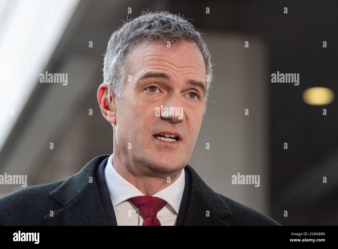 London, UK. 12 January 2025. Science Secretary Peter Kyle is seen ...