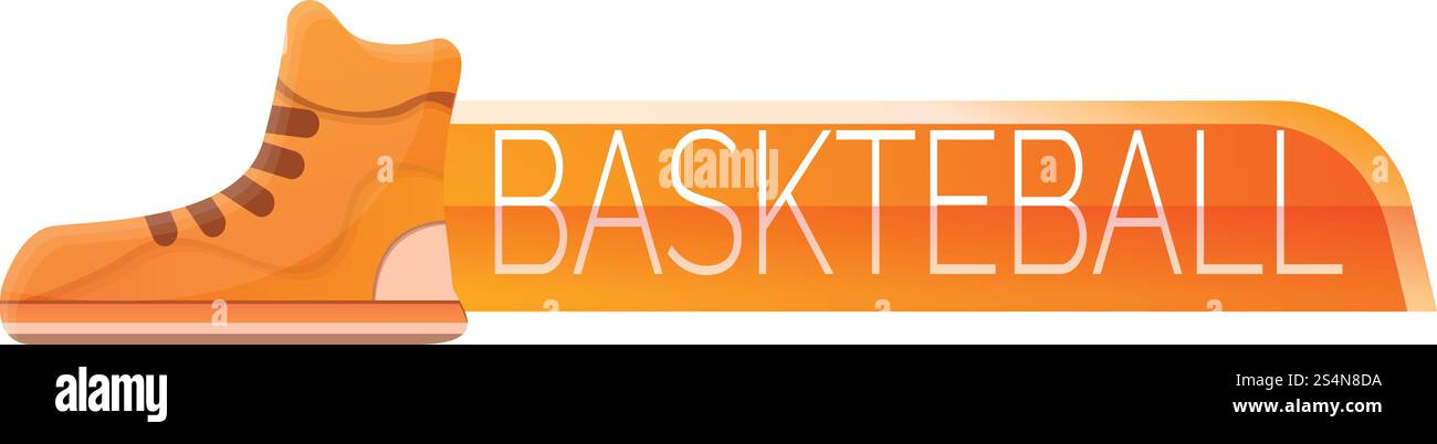 Basketball shoes logo. Cartoon of basketball shoes vector logo for web ...