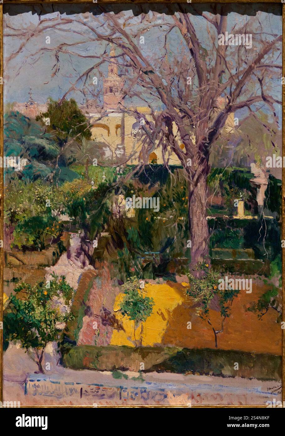 Jardines del Alcázar de Sevilla en invierno, Gardens of the Alcázar of ...