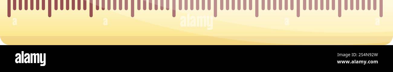 Wood ruler icon. Cartoon of wood ruler vector icon for web design ...