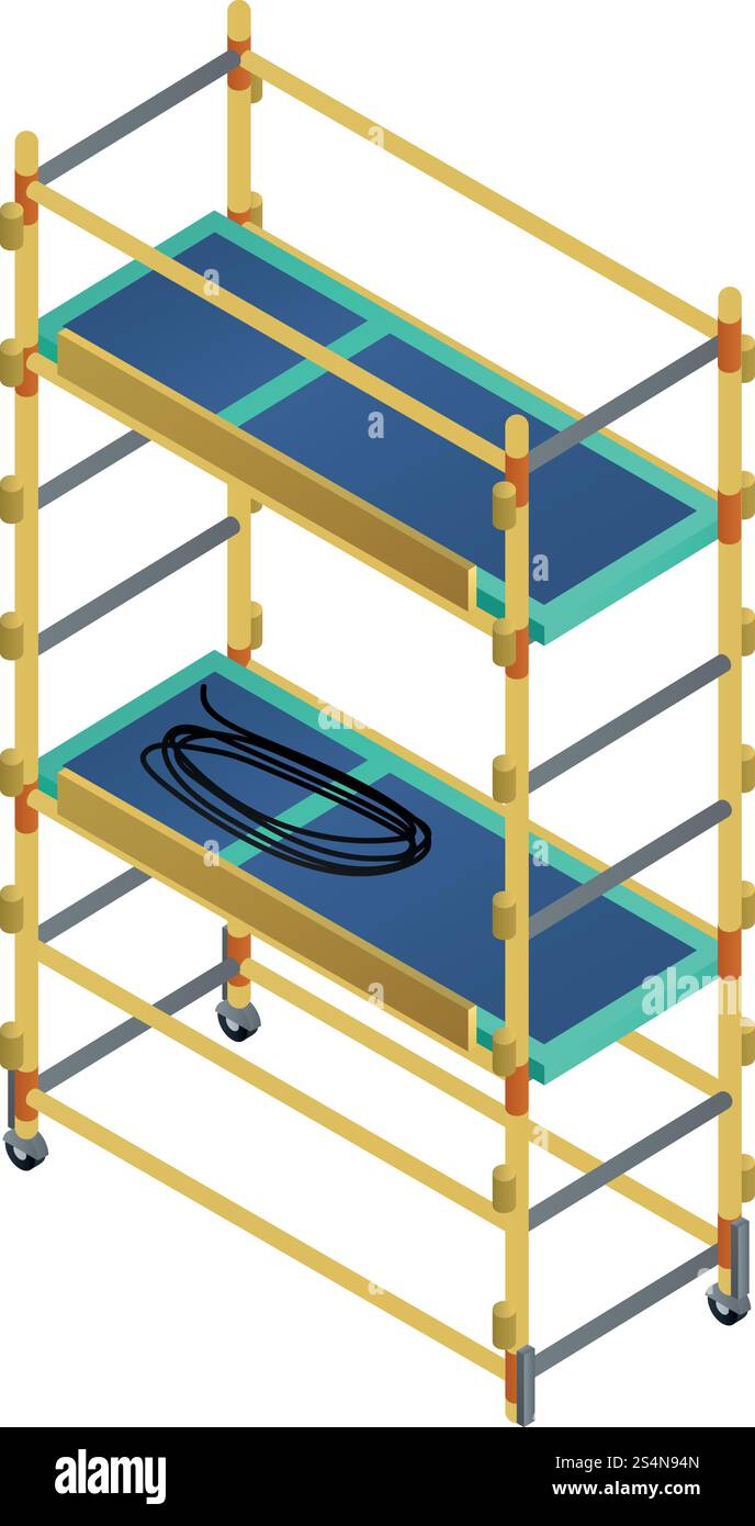 Whole scaffold icon. Isometric of whole scaffold vector icon for web ...