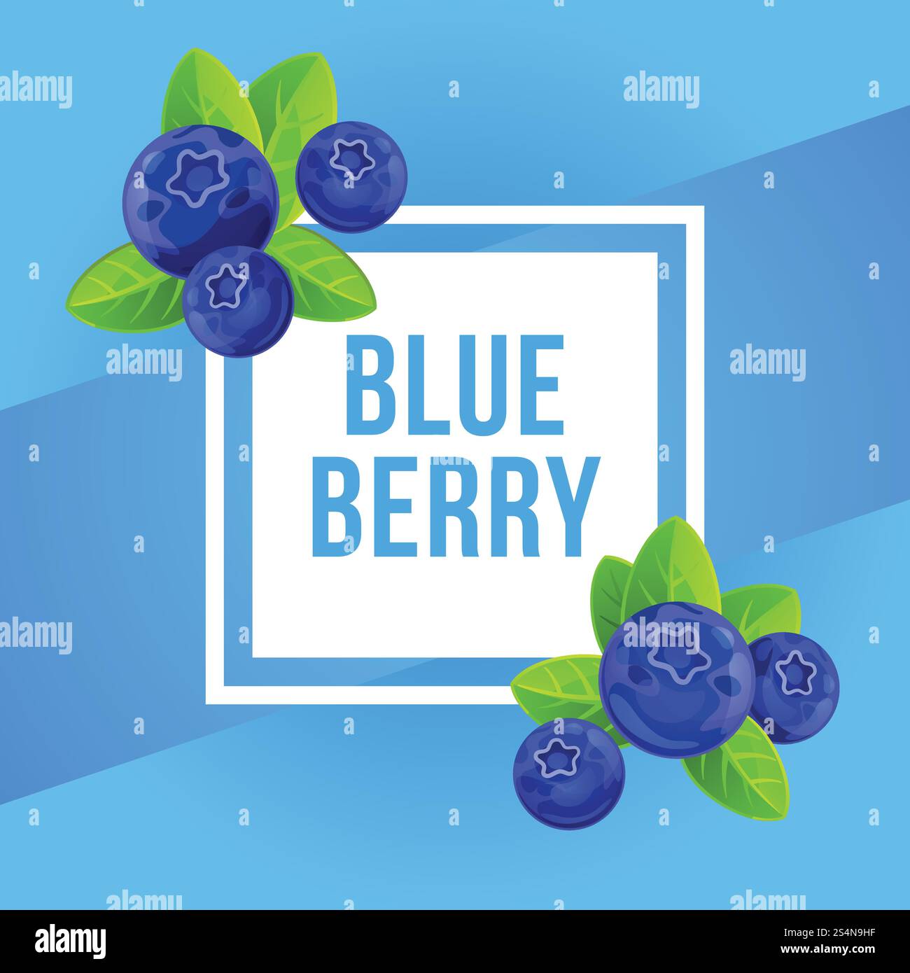 Blue berry concept background. Cartoon illustration of blue berry ...