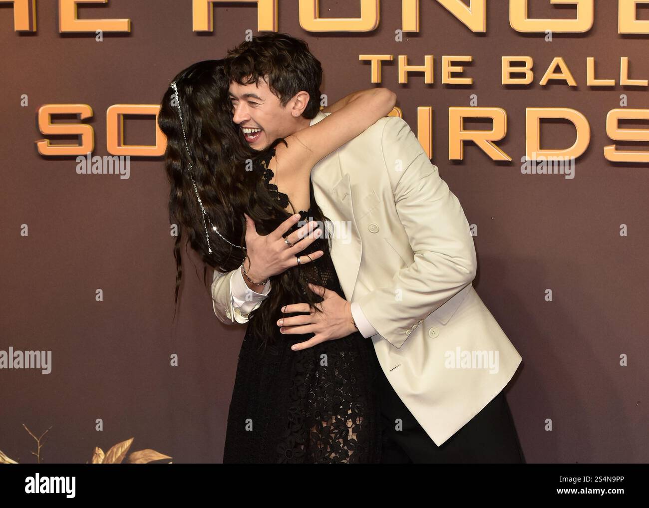 Rachel Zegler and Tom Blyth attends The Hunger Games: The Ballad of ...