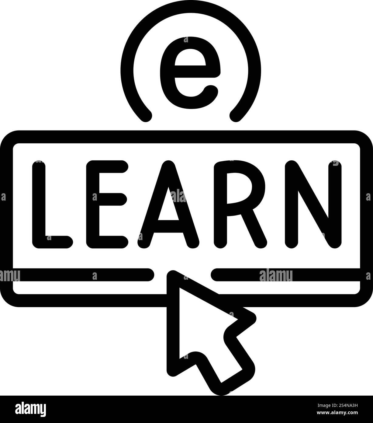 Elearning icon. Outline elearning vector icon for web design isolated ...