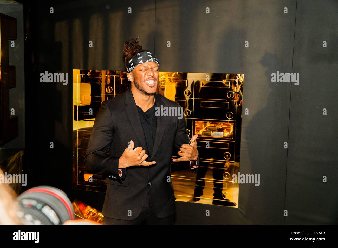 KSI at his Golden Prime Launch - Pop Up Shop in London on the 10th ...