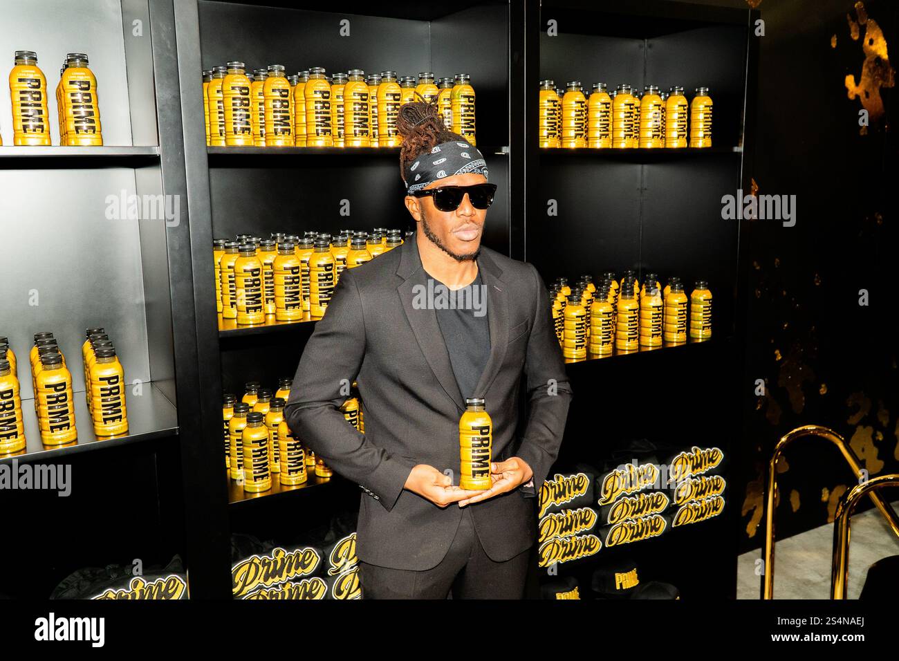 KSI at his Golden Prime Launch - Pop Up Shop in London on the 10th ...