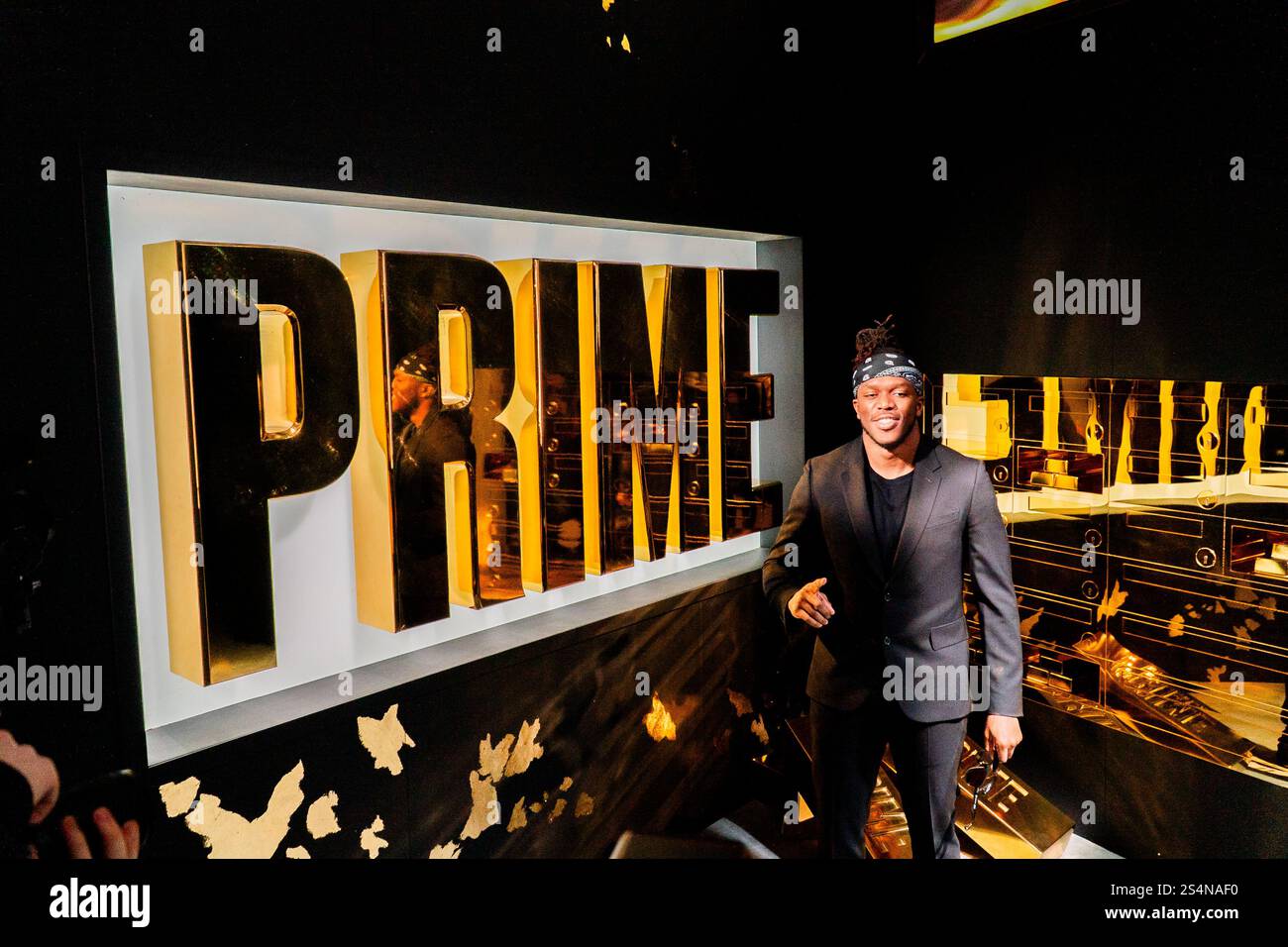 KSI at his Golden Prime Launch - Pop Up Shop in London on the 10th ...