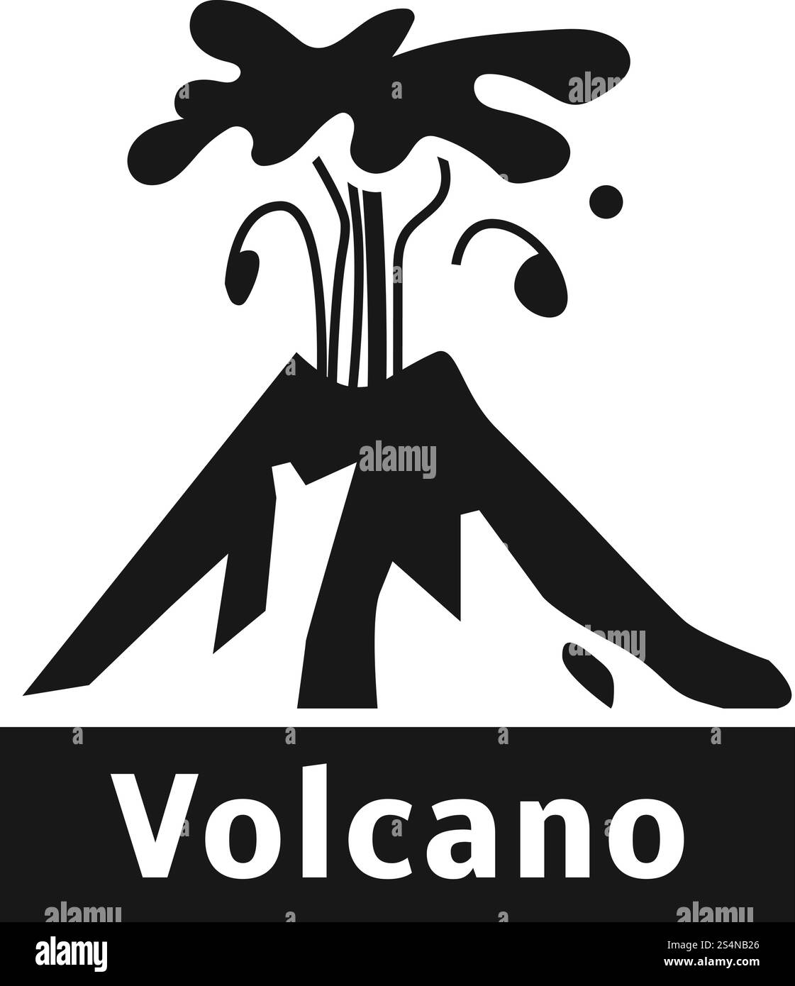 Volcano eruption logo. Simple illustration of volcano eruption vector ...