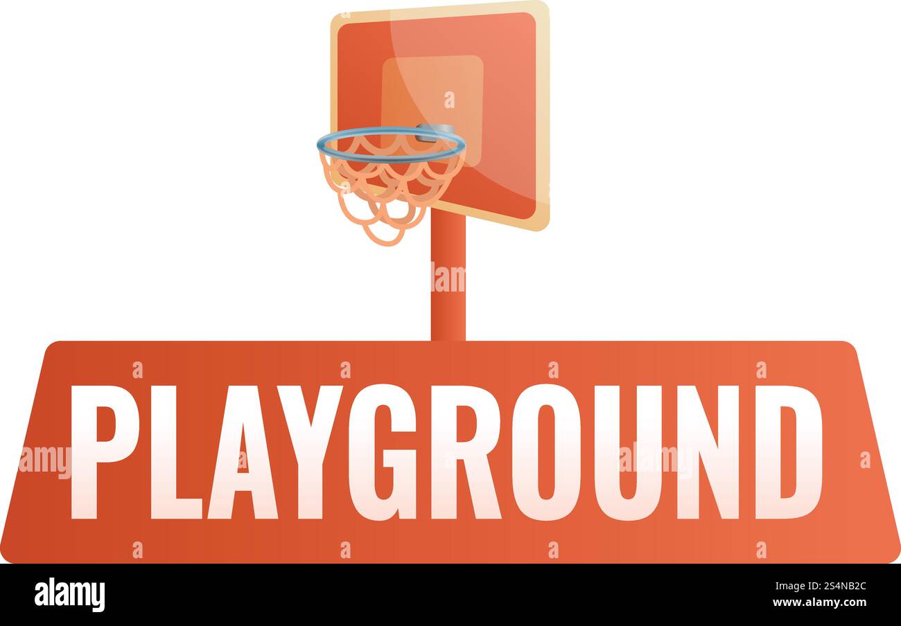 Basketball kid playground logo. Cartoon of basketball kid playground ...