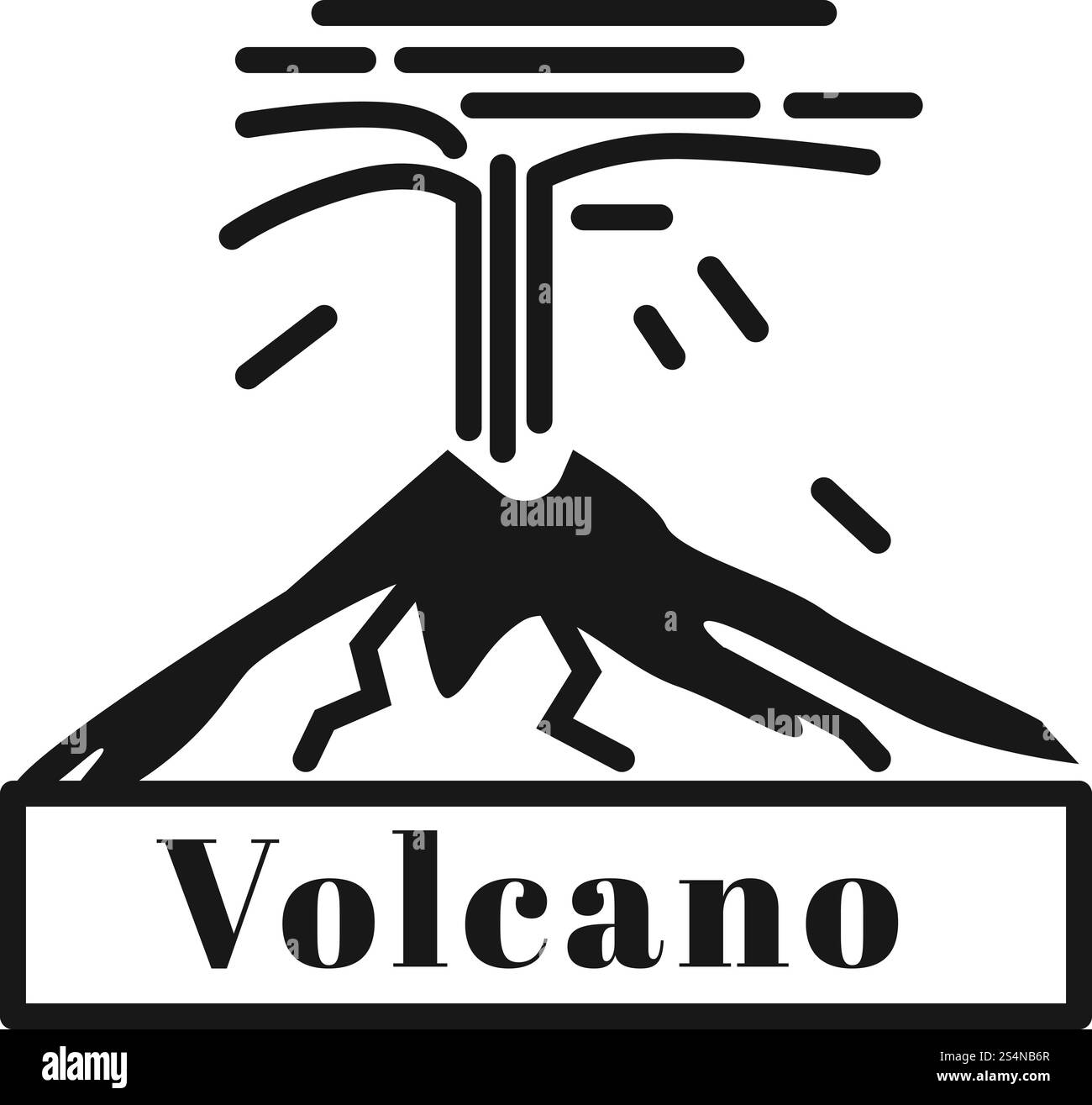 Big volcano eruption logo. Simple illustration of big volcano eruption ... Big volcano eruption logo. Simple illustration of big volcano eruption ...