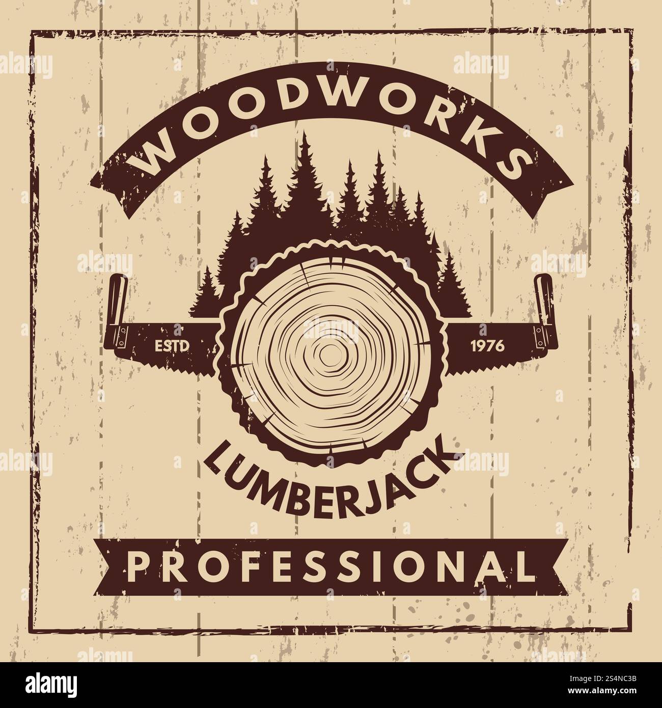 Woodcutter symbols hi-res stock photography and images - Alamy