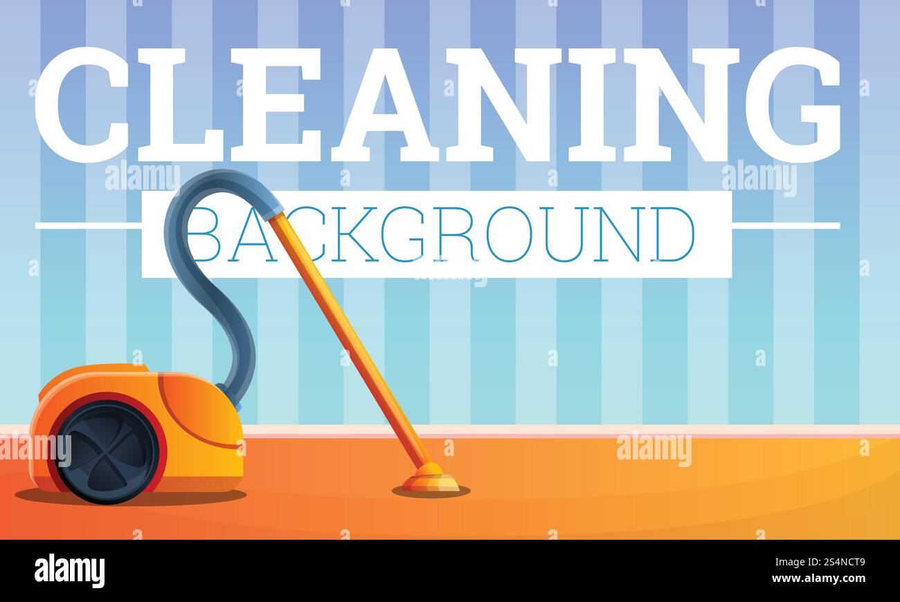 House cleaning concept banner. Cartoon illustration of house cleaning ...