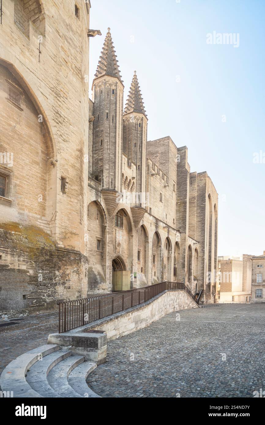The Palais des Papes or Popes Palace, Avignon, Vaucluse department ...