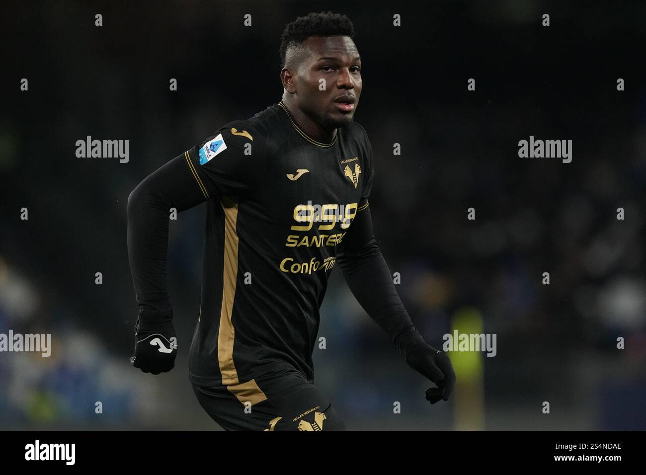 Naples, Italy. 12 Jan, 2025. Daniel Mosquera of Hellas Verona during ...
