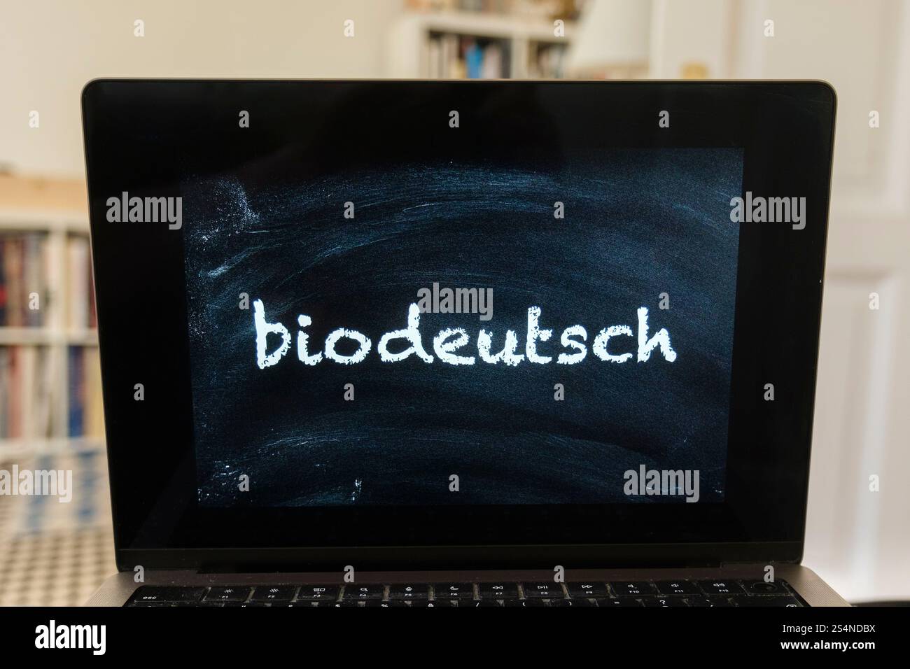 Laptop with the unword of the year 2024 bio-German Stock Photo - Alamy