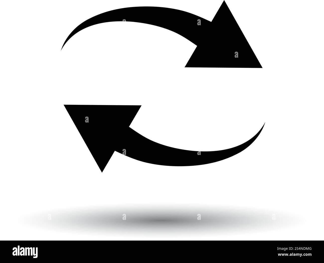 Interaction Icon. Black on White Background With Shadow. Vector ...