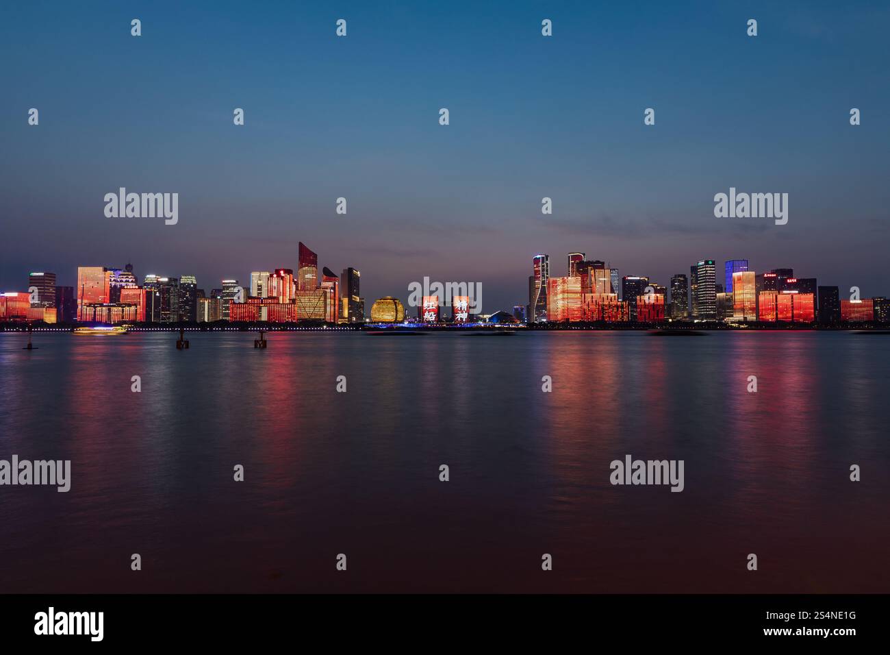 Qianjiang New City (Qianjiang CBD) Night, view Hangzhou, Zhejiang ...