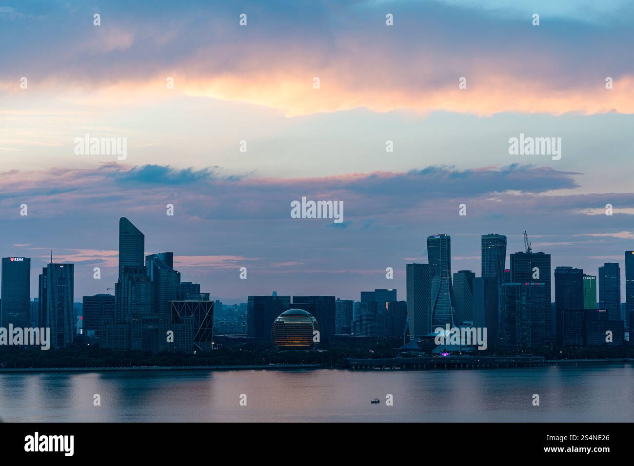 Qianjiang New City (Qianjiang CBD) Night, view Hangzhou, Zhejiang ...