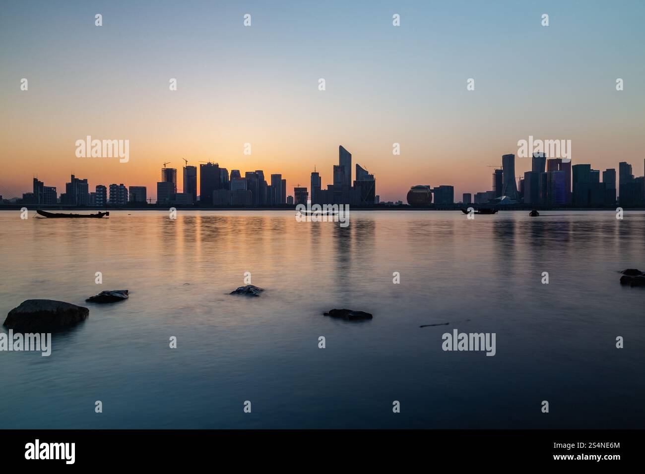 Qianjiang New City (Qianjiang CBD) Night, view Hangzhou, Zhejiang ...