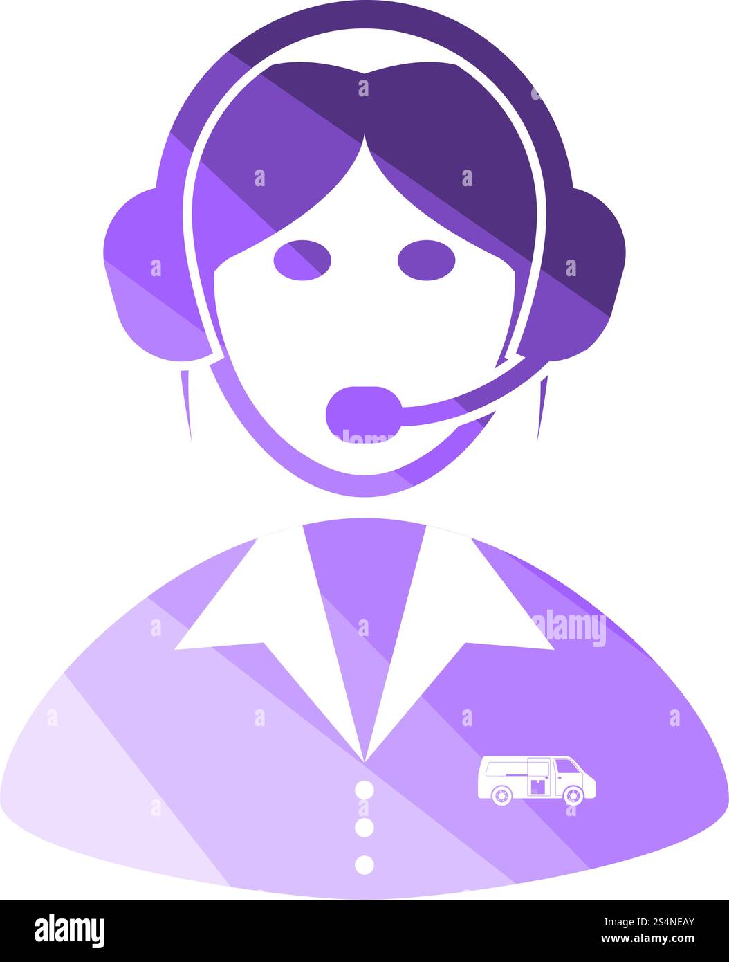 Logistic Dispatcher Consultant Icon. Flat Color Ladder Design. Vector ...