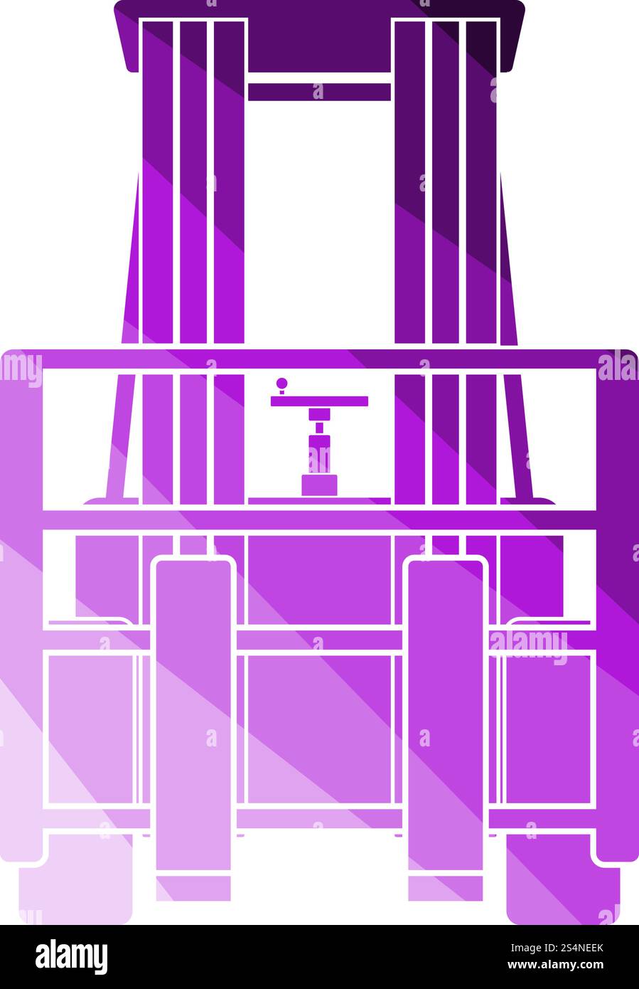 Warehouse Forklift Icon. Flat Color Ladder Design. Vector Illustration ...