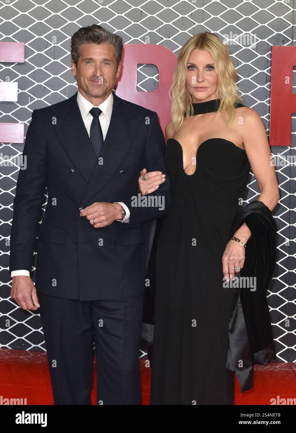 Patrick Dempsey and Jillian Fink attends ‘ Ferrari ‘ UK Premiere, at ...