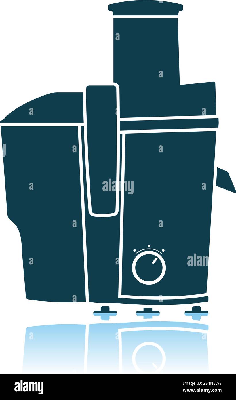 Juicer Machine Icon. Shadow Reflection Design. Vector Illustration ...