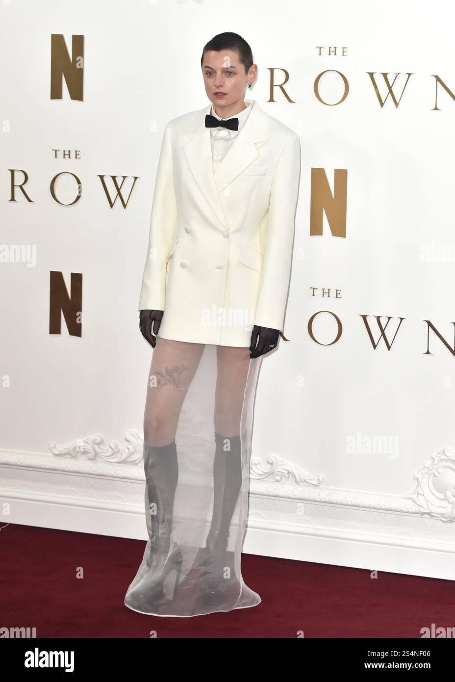 Emma Corrin attends ' The Crown ' Finale Celebration at the Southbank ...