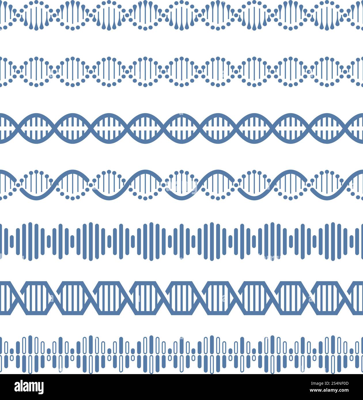 Human genome structural model dna vector seamless pattern brushes ...