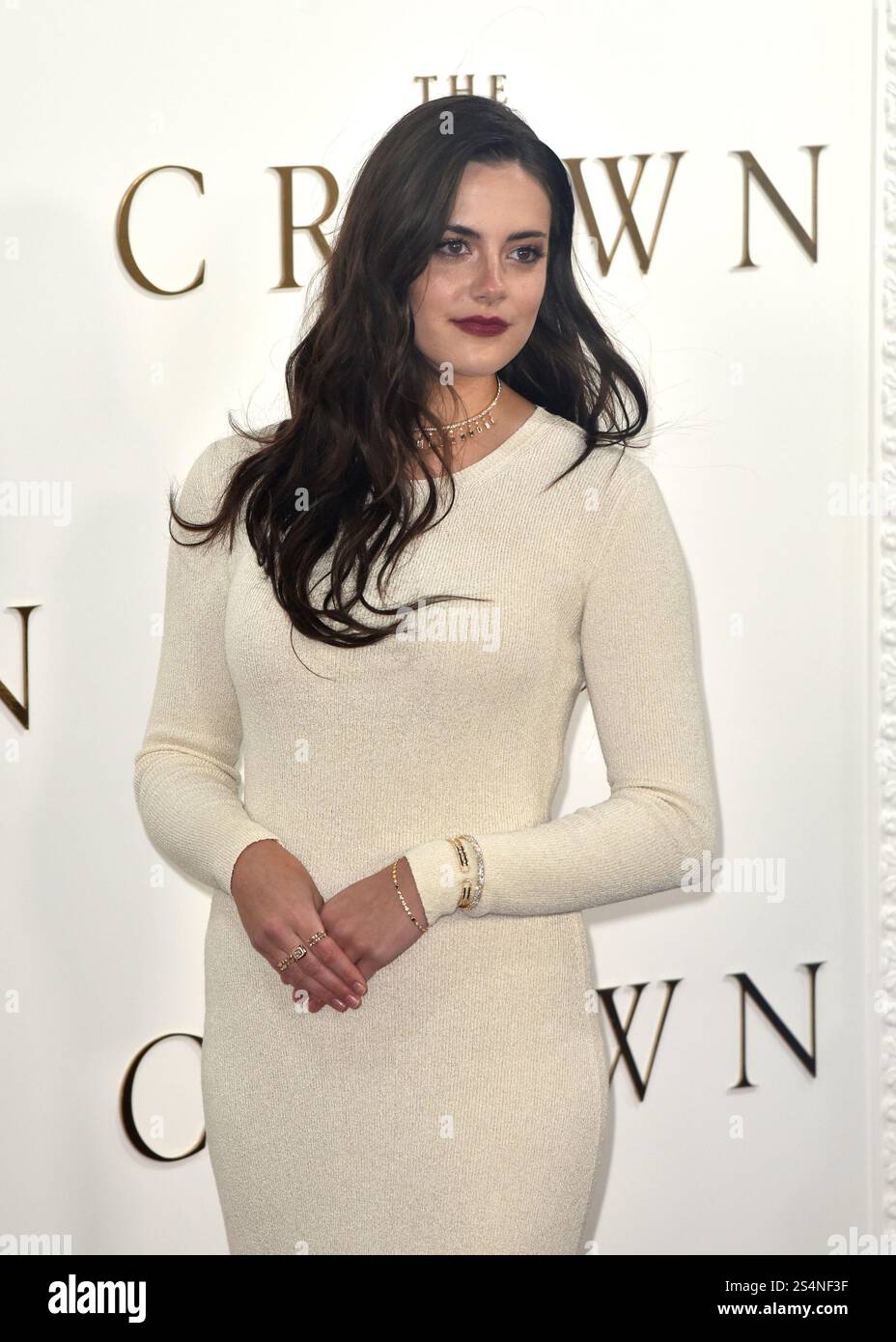 Meg Bellamy attends ' The Crown ' Finale Celebration at the Southbank ...