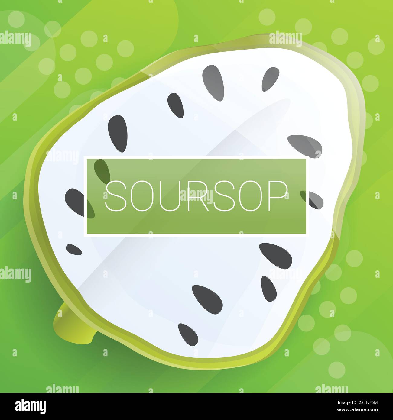 Soursop fruit concept background. Cartoon illustration of soursop fruit ...