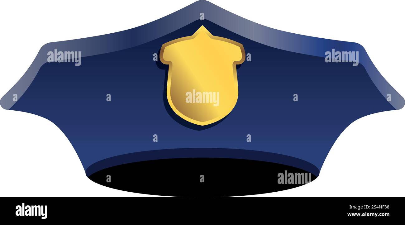 Police cap icon. Cartoon of police cap vector icon for web design ...