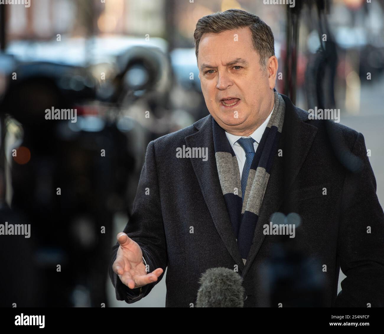 London, UK. 12 January 2025. Shadow Chancellor Mel Stride is seen ...