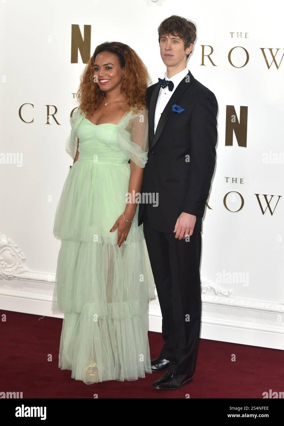 Cat White and Angus Imrie attends ' The Crown ' Finale Celebration at ...