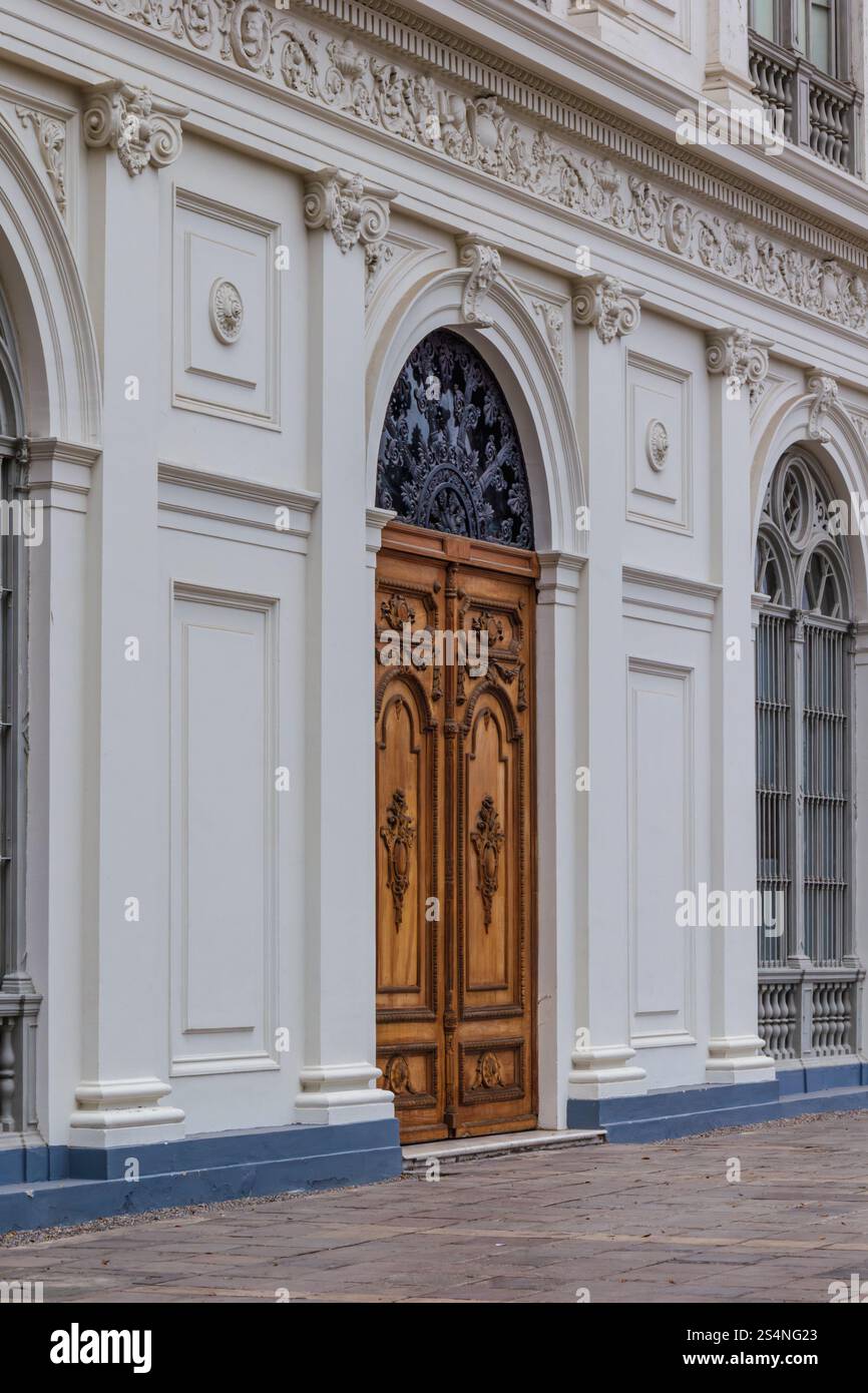 Side door of the Lima Art Museum MALI, Park of the Exposition - Lima ...