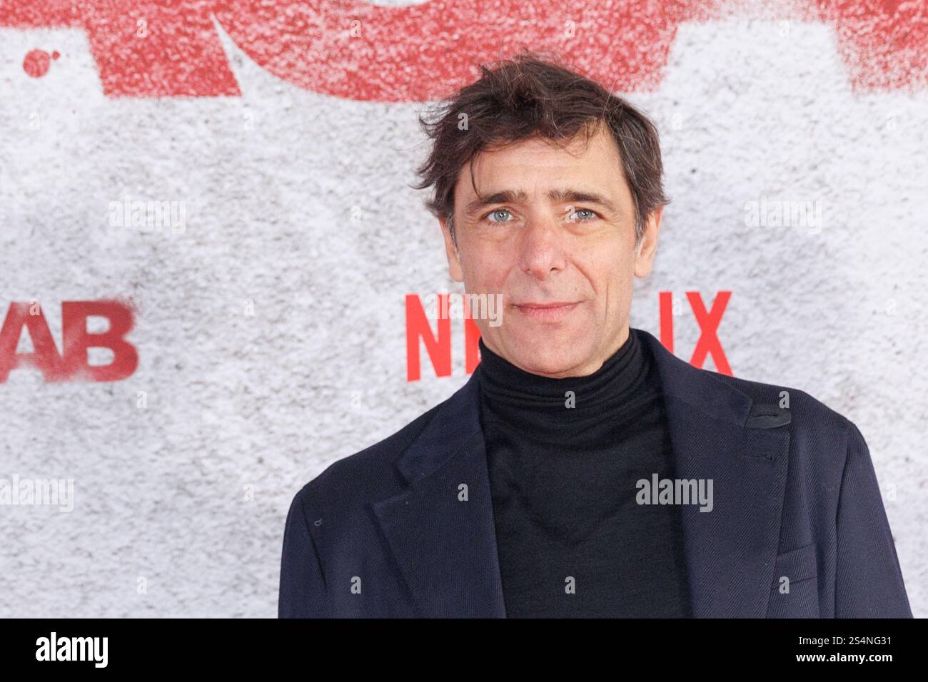 Rome, Italy. 13th Jan, 2025. Cinema Barberini, Rome, Italy, January 13, 2025, Adriano Giannini ...