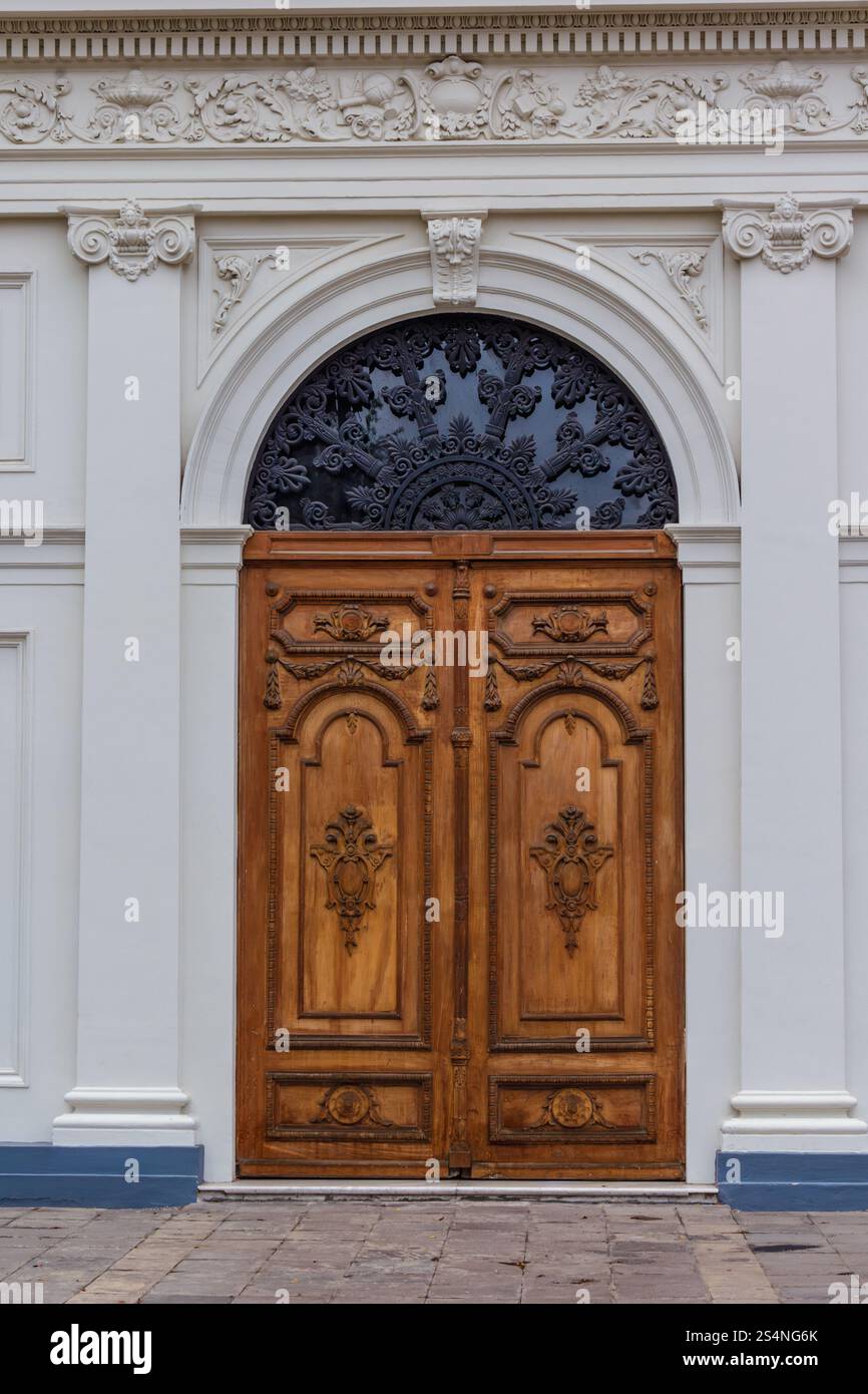 Side door of the Lima Art Museum MALI, Park of the Exposition - Lima ...