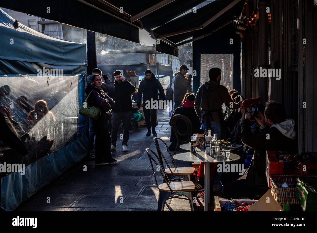 Bright sunshine on a weekend visit to Golborne Road in West London,by ...